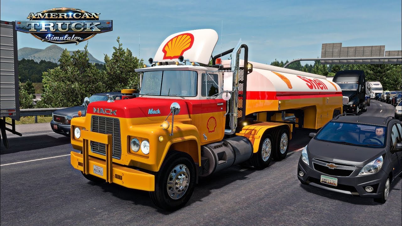 ATS Mack R Series 🚚 #248: Gefahrguttransport verursacht Stau I American ...