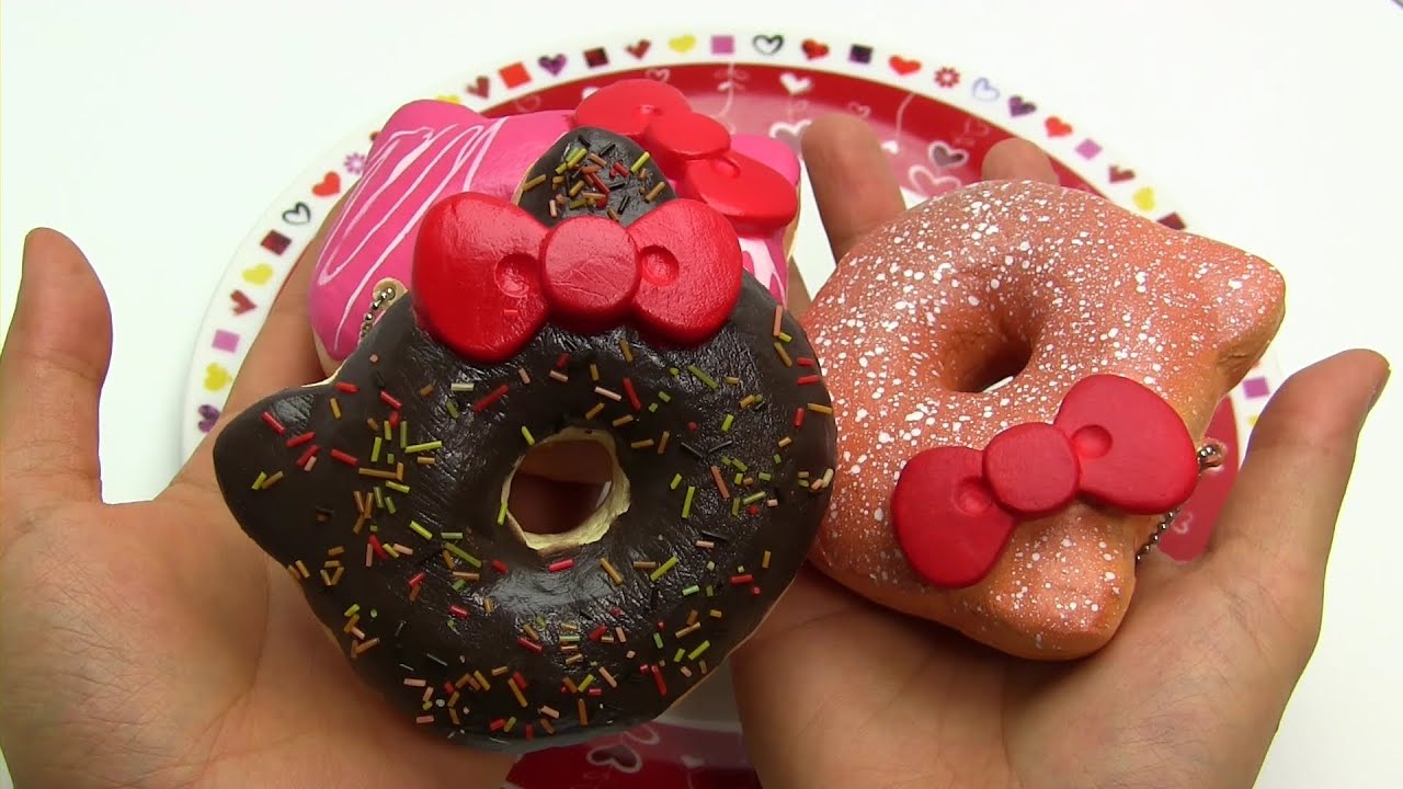 ASMR Squishy #010 Hello Kitty Doughnut - YouTube