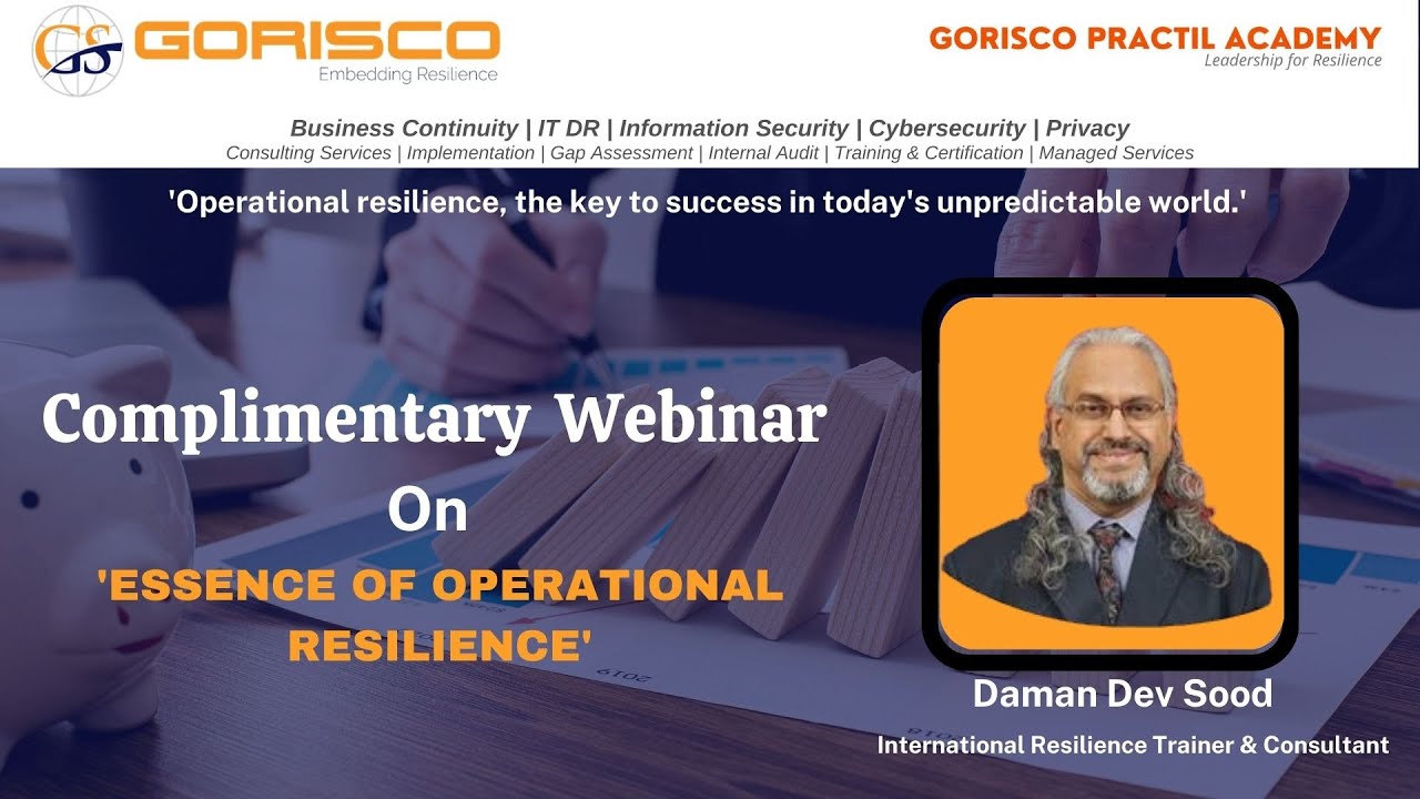 Complimentary Webinar: Essence of Operational Resilience - YouTube