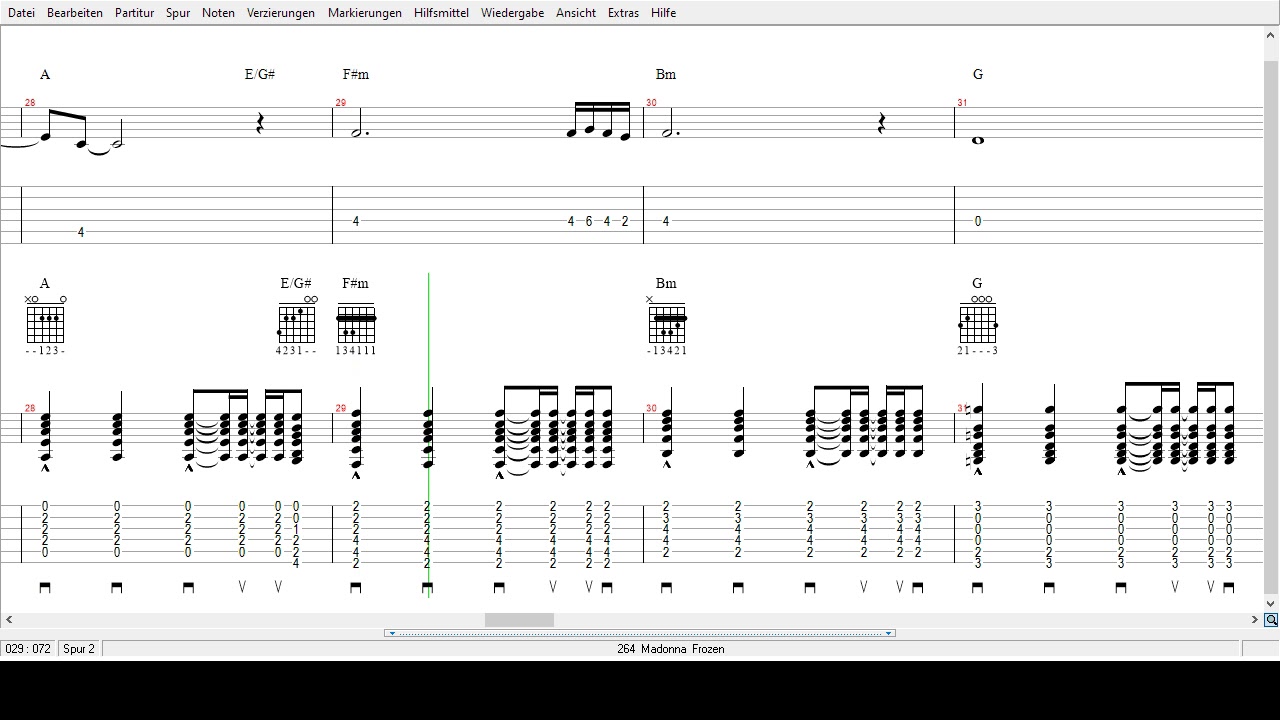 Madonna - Frozen - Tabs - YouTube