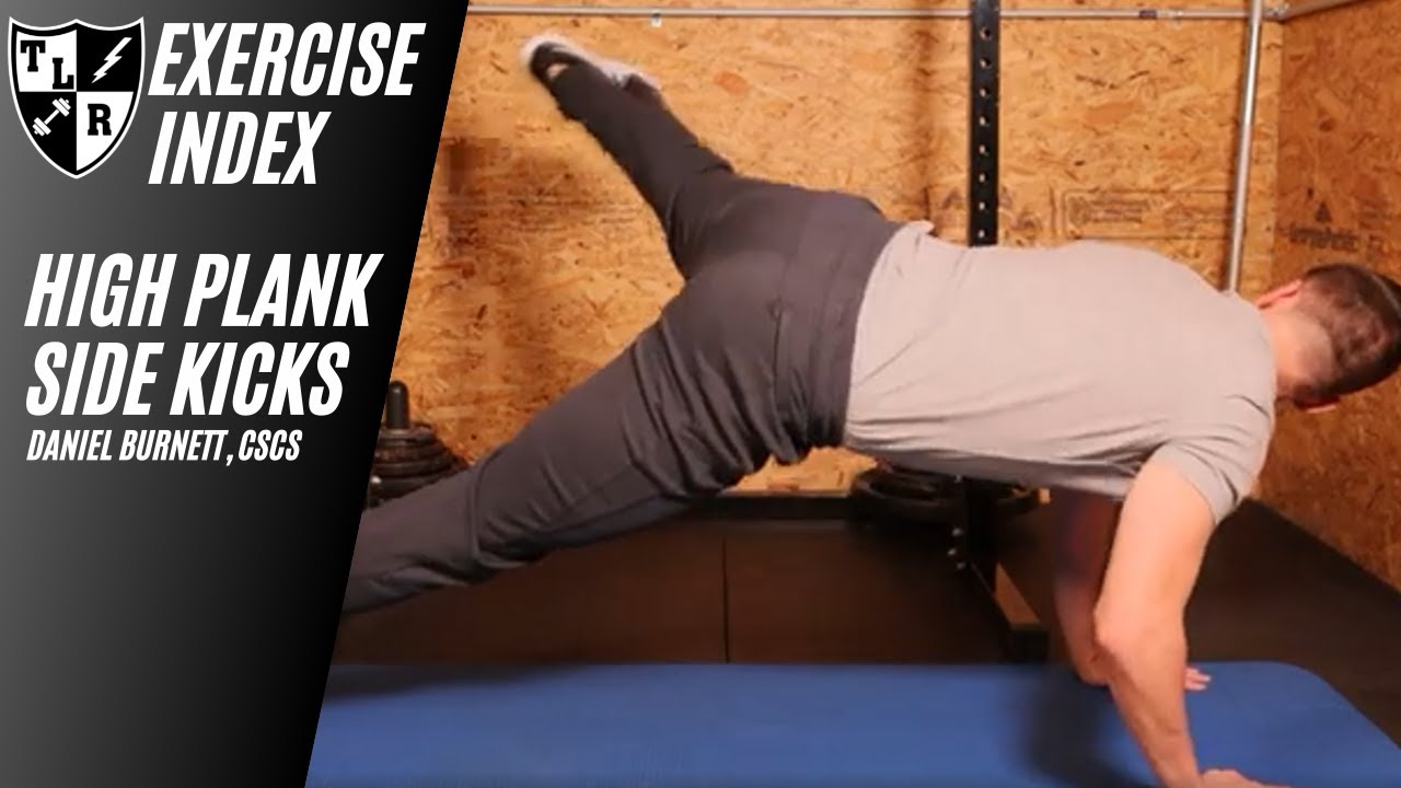 Exercise Index: High Plank Side Kicks - YouTube