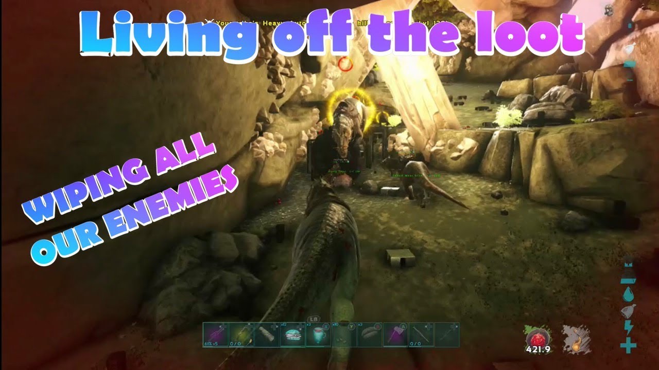 WIPING ALL OUR ENEMIES - LIVING OFF THE LOOT, ARK OFFICIAL PVP - YouTube