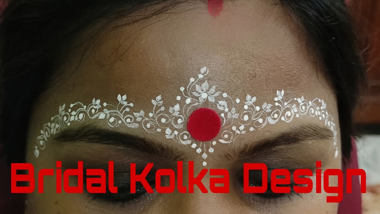 Bridal Kolka Design// Forehead Design // Kolka Art // Step by step ...