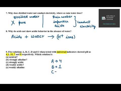 7. Why does distilled water not conduct electricity, where as rain water does? - YouTube