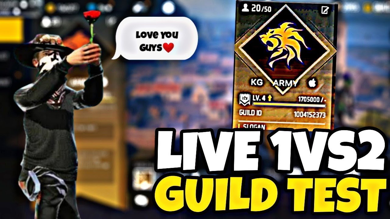FREE FIRE LIVE GUILD TEST 1VS2 GUILD TESTING FF GUILD TEST LIVE free-fire-live-guild-test-1vs2-guild-testing-ff-guild-test-live