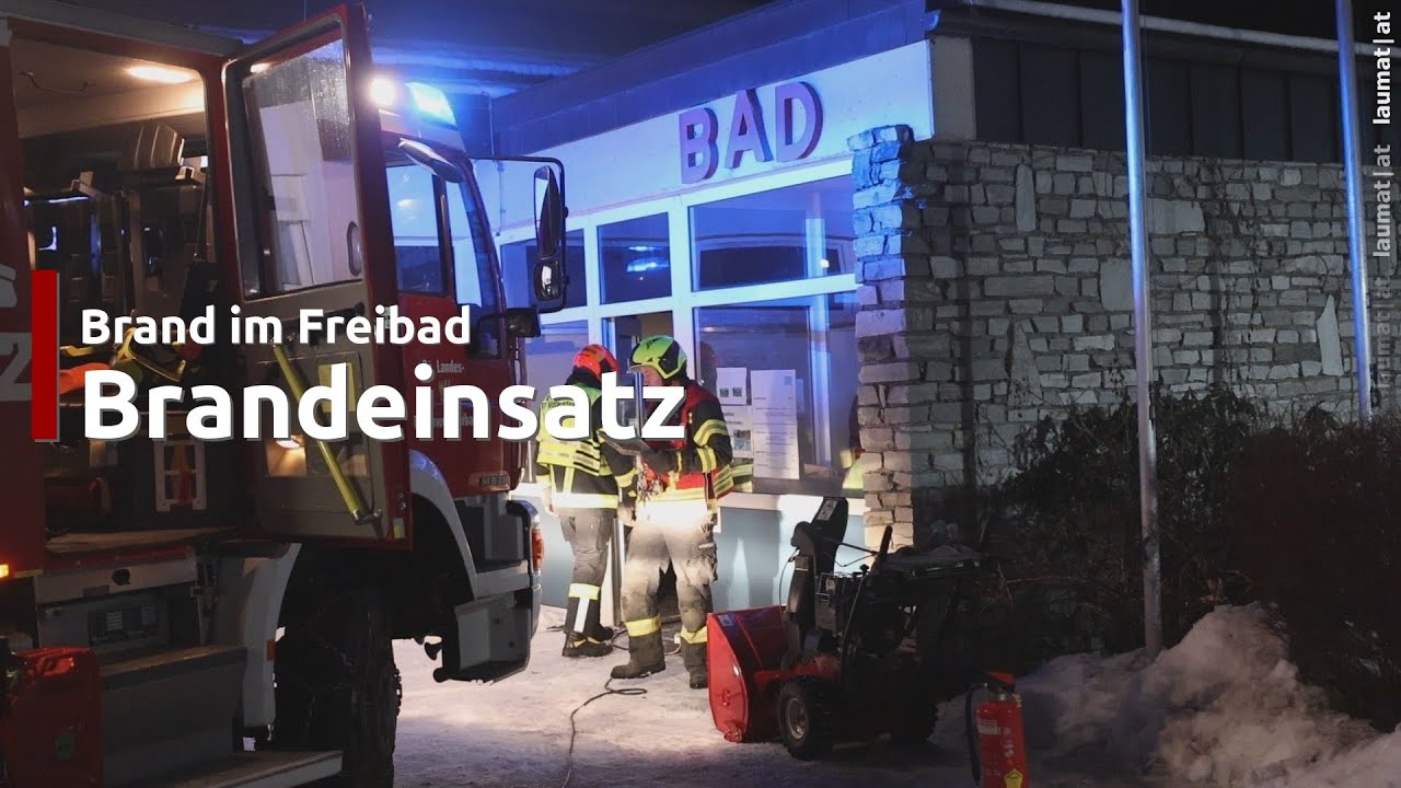 Brand im Freibad: Einsatzkräfte zweier Feuerwehren in Hinterstoder im ...