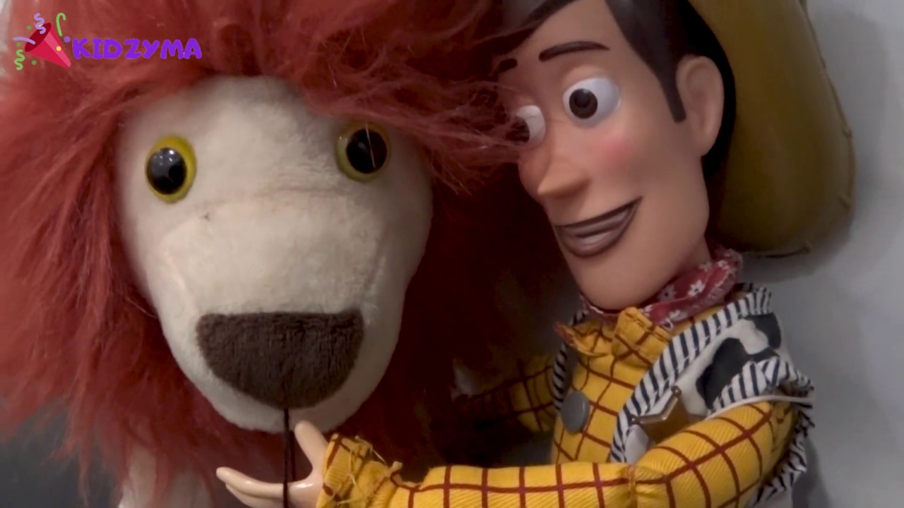 Toy Story Play - Sherrif Woody Playtime - Chased by WILD ANIMALS - YouTube