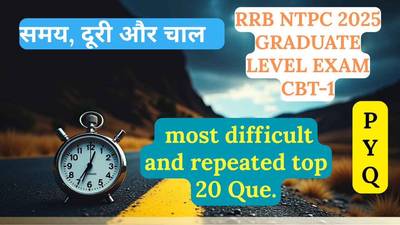 Speed , Time and Distance ( RRB NTPC GRADUATE LEVEL CBT-1 EXAM 20225 ...