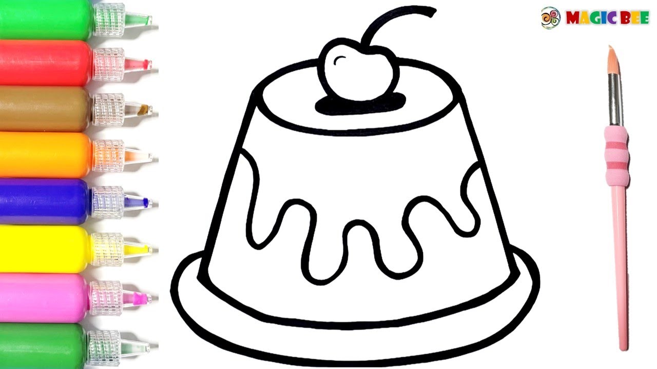 How to Draw a Cake | Drawing for Beginners - Step by Step | Coloring ...