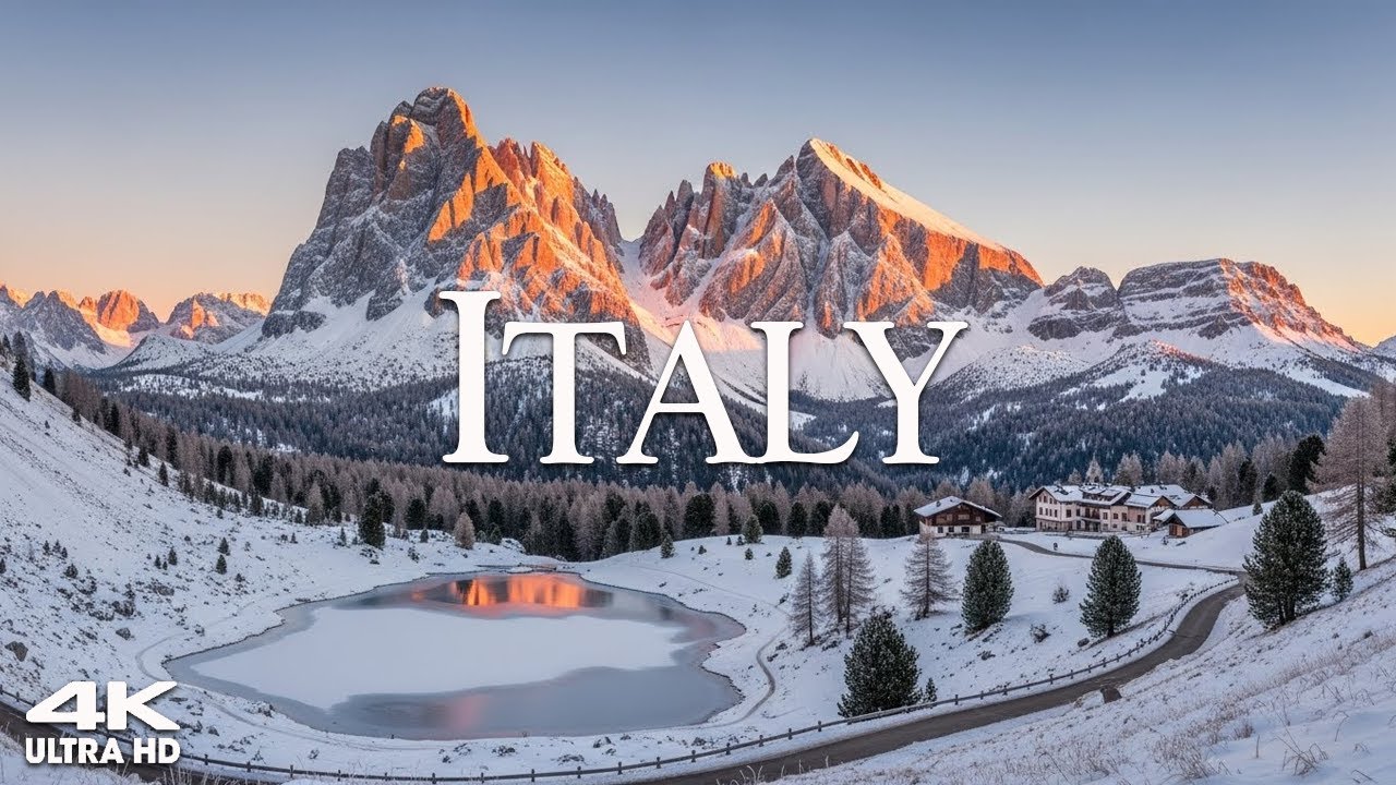 Italy 4K Winter – Cinematic Alpine Journey | Frozen Lakes, Snowy Alps ...