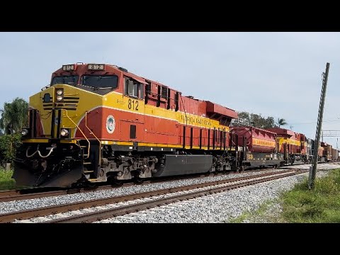 FEC 206 @ MP232.86 w/ EMD 441 & Extra GEVO Trailing 4:14 PM - YouTube