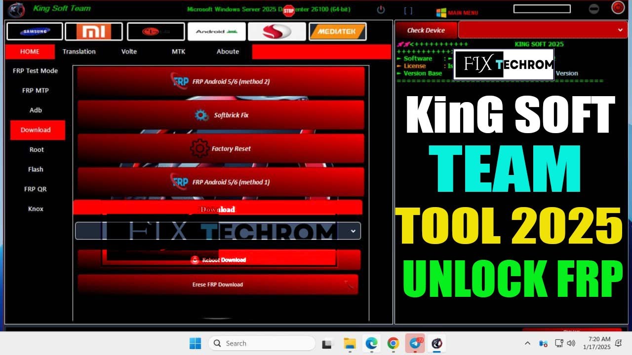 KingSoft TEAM FRP Unlock Tool 2025 | Removed KG/MDM Lock | Free ...