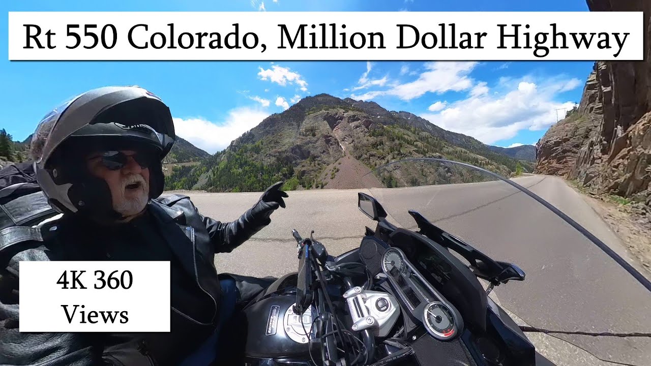 4K 360 degree view, Million Dollar Hwy motorcycle video - YouTube
