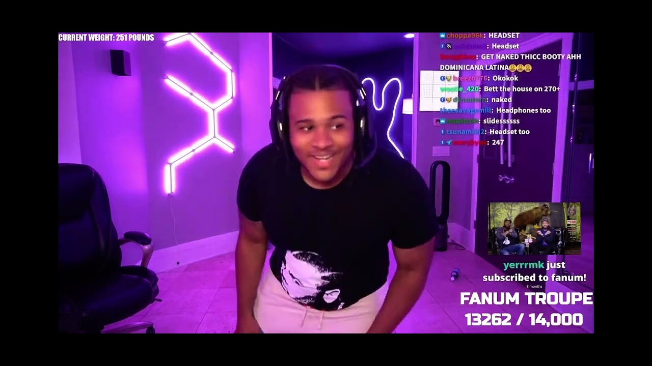 Fanum weight checkkkk,250?? - YouTube