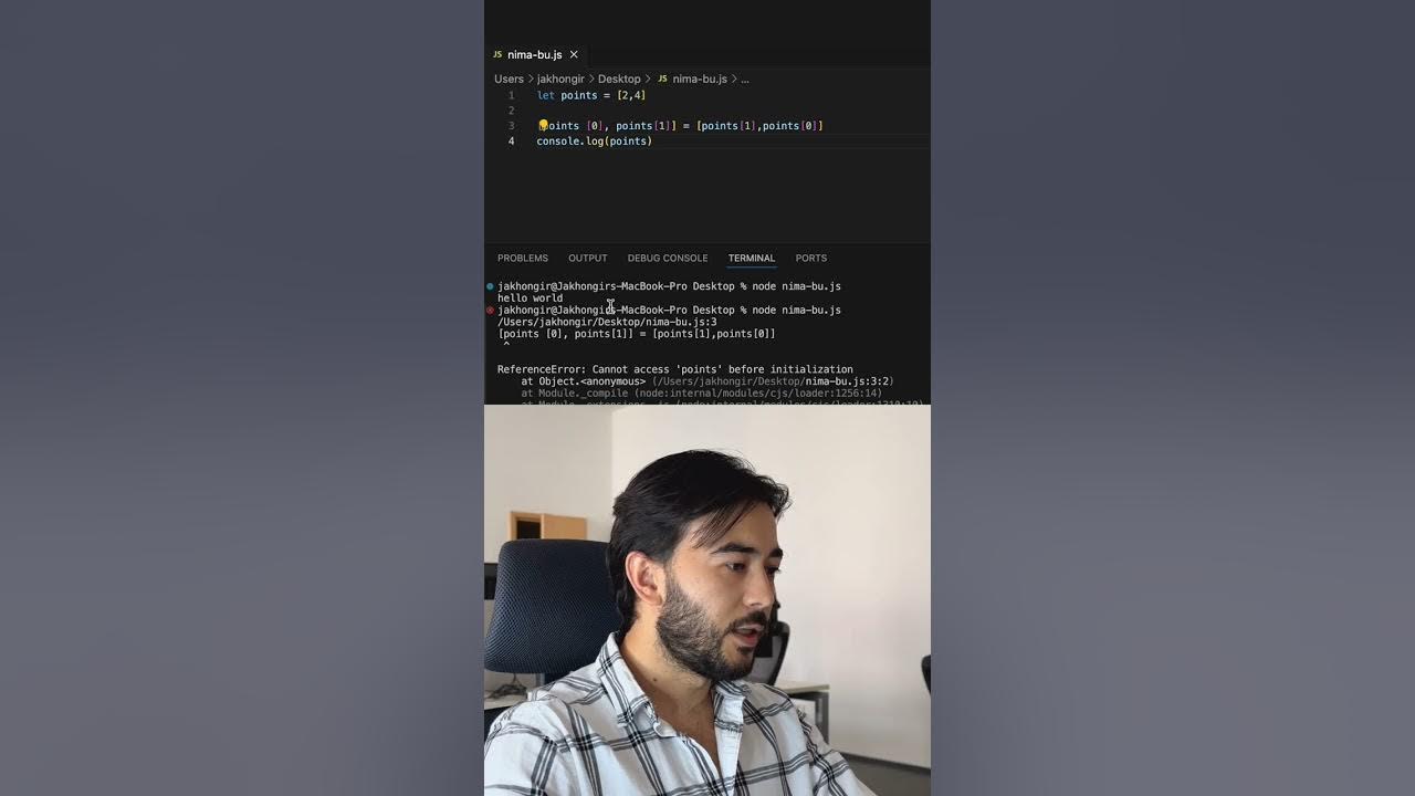 Javasript interview savoli! Javascriptda xatolikni toping. - YouTube