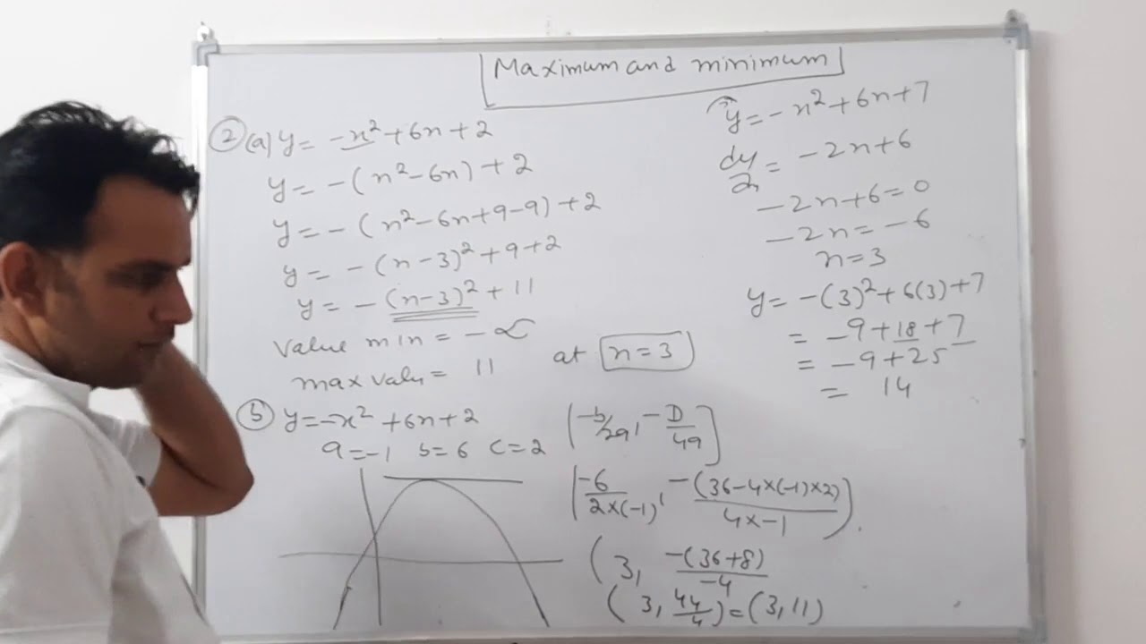 Maximum & Minimum (Application of derivative) - YouTube
