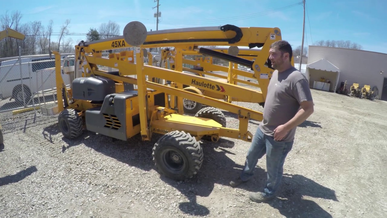 How to Operate Haulotte 45XA Man Lift | Ward's Equipment Rental - YouTube