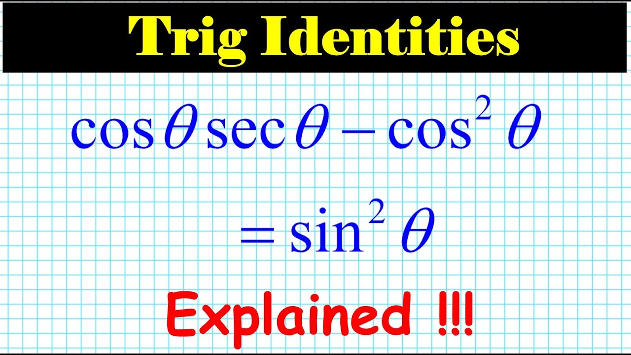Prove trig identity cos theta sec theta cos square precalc sine proofs ...