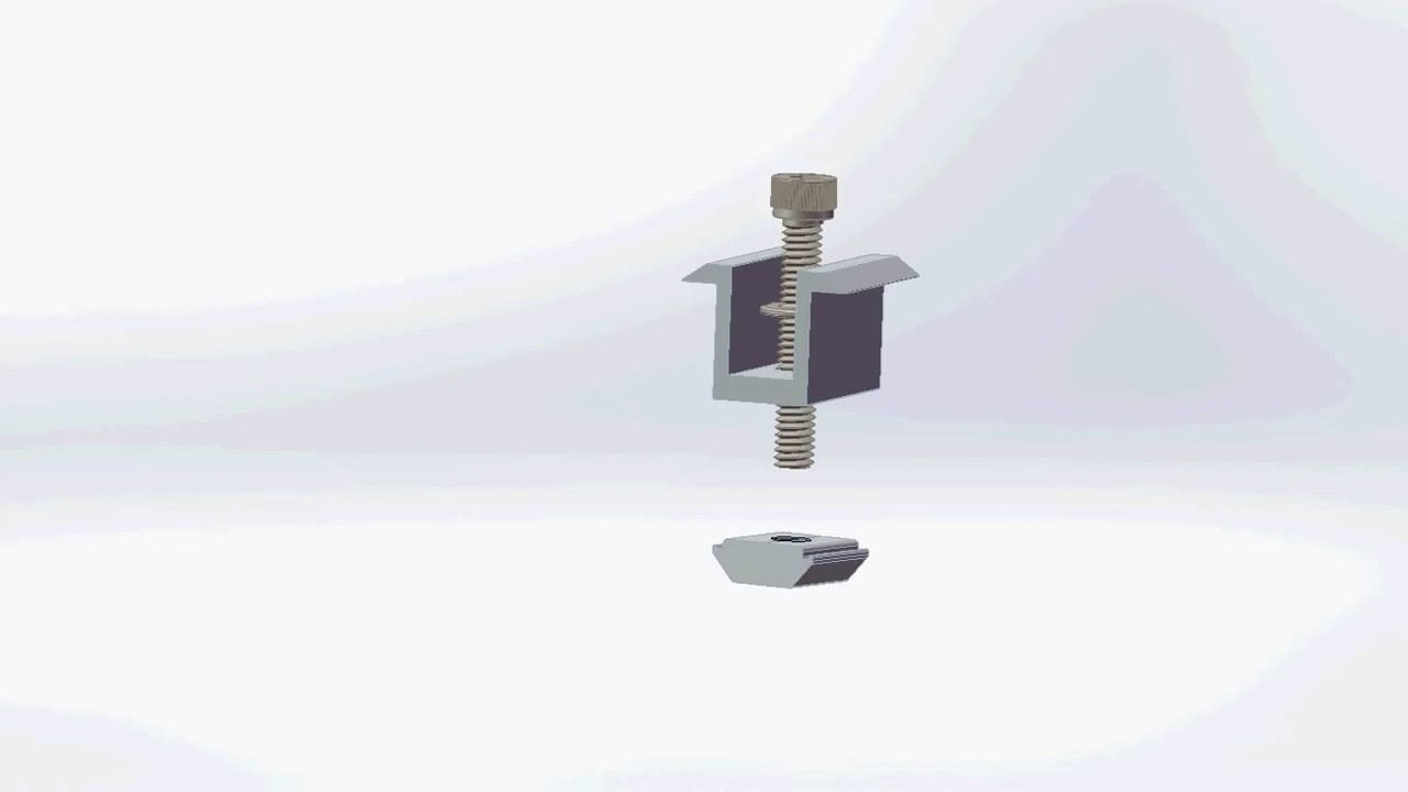 mid clamp structure for solar mounting system - YouTube