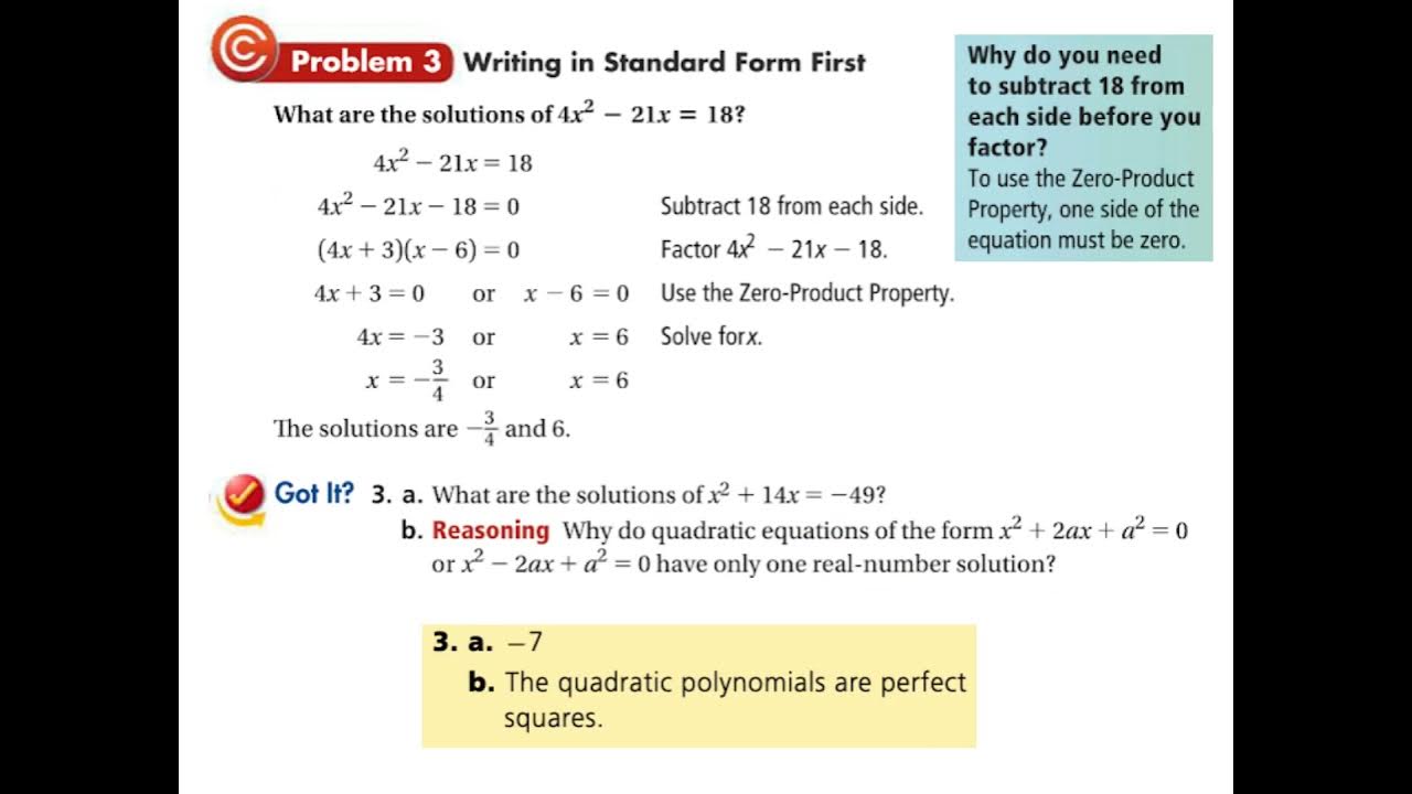 Algebra 1 ~ Lesson 9-4.mp4 - YouTube