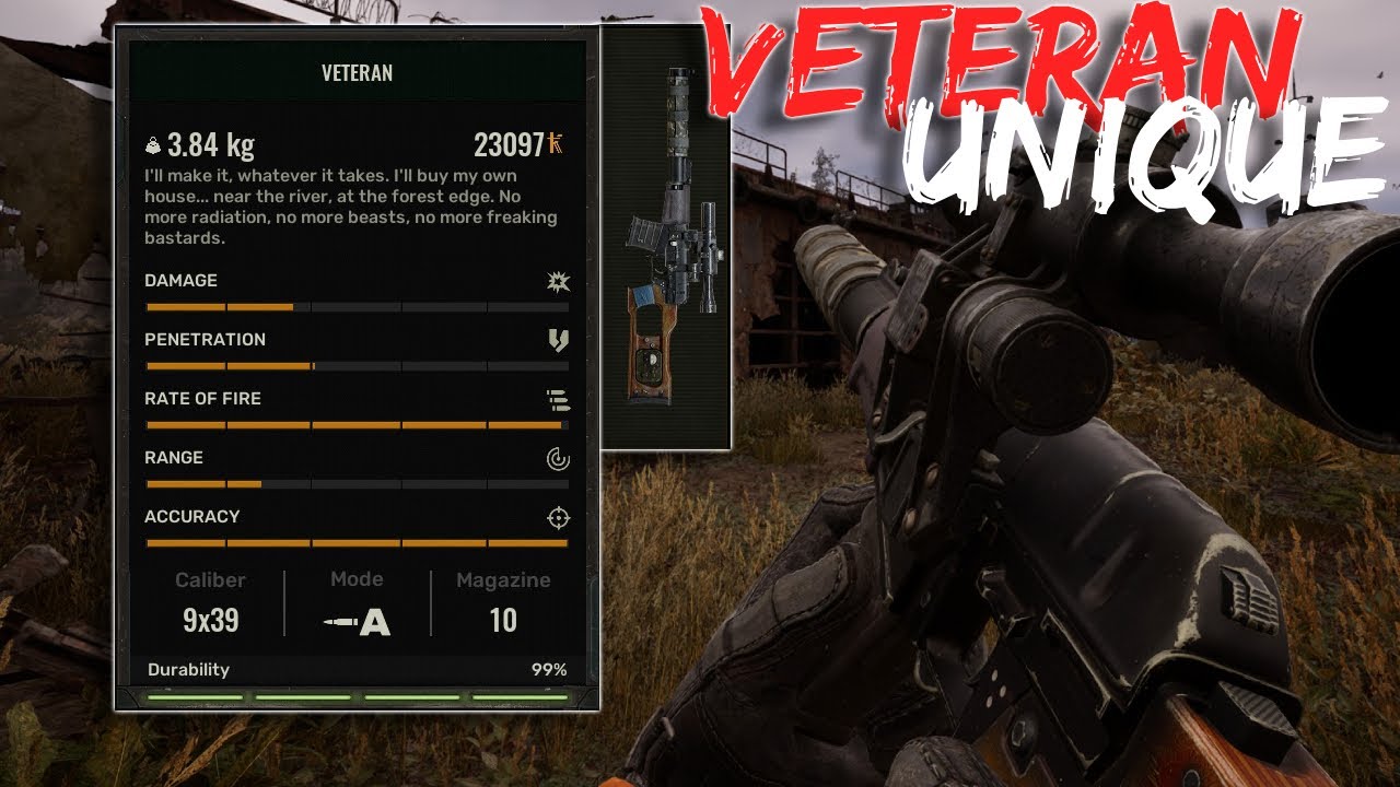STALKER 2 How To Get The Best Unique “Veteran” Silenced Sniper Rifle ...