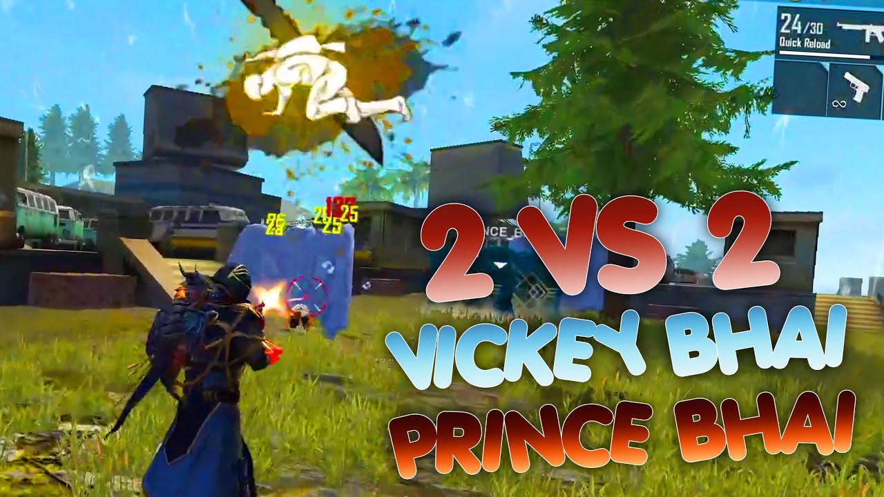 Free Fire Custom Room 2vs2 Vickey &Prince Bhai Gameplay Garena Free ...