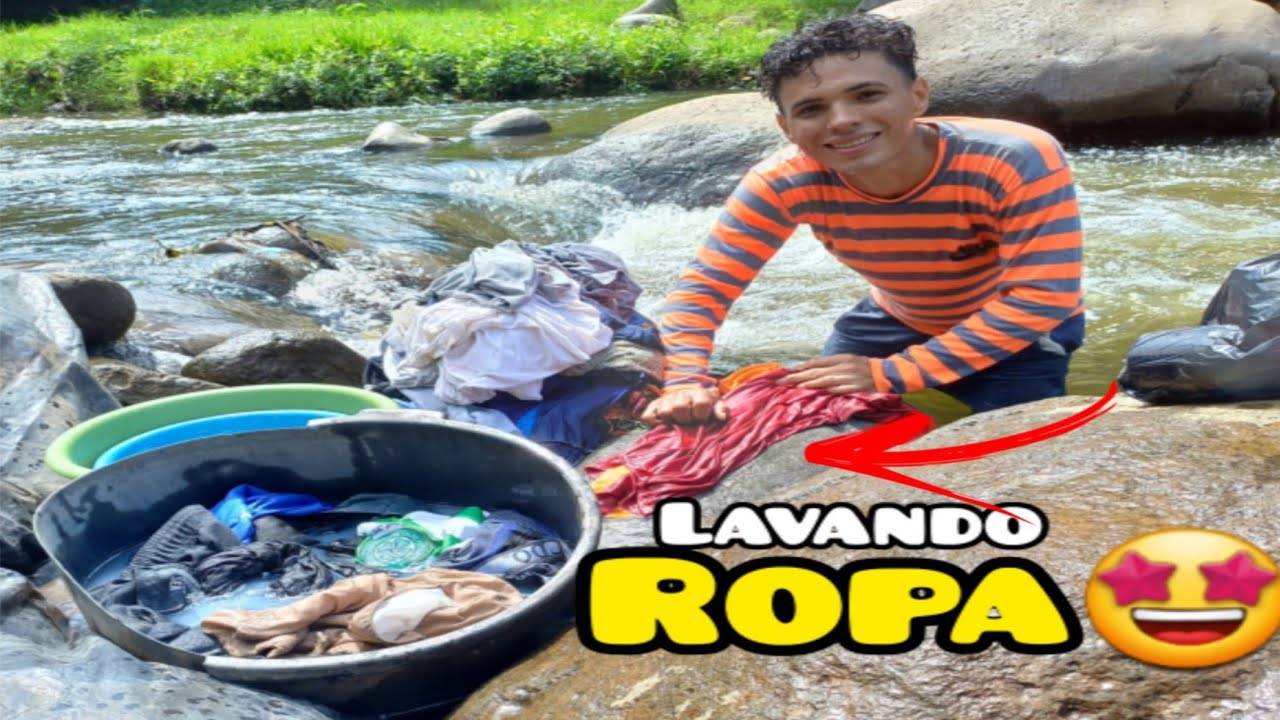Así Lavamos Ropa en el Río en El Salvador🤩 - YouTube