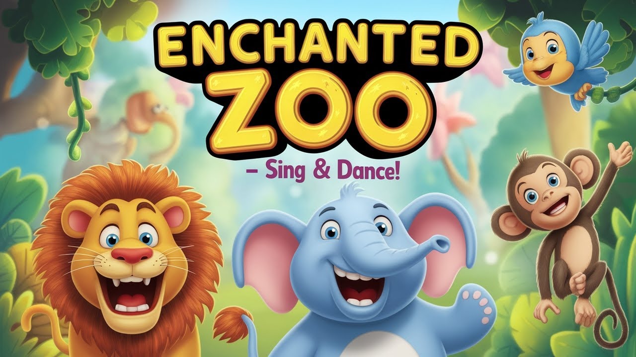 🎶 Enchanted Zoo – Fun Animal Sounds & Dance Song for Kids! 🦁🐘🐵 - YouTube