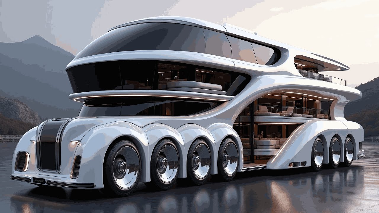 Inside the Millions $ of Futuristic Motorhome with Private Pool & Sky ...