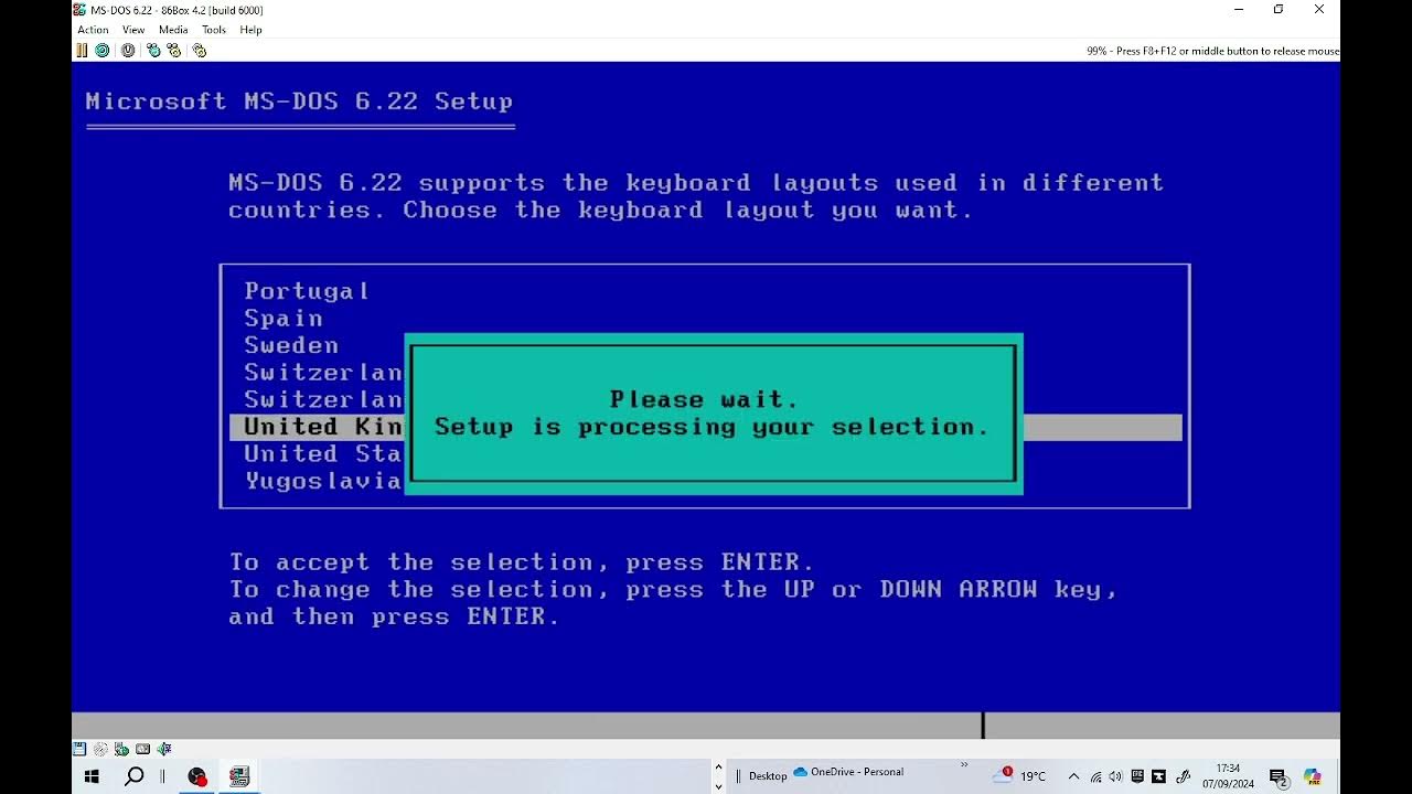 How to install MS-DOS 6.22 with CD-ROM driver in 86Box - YouTube