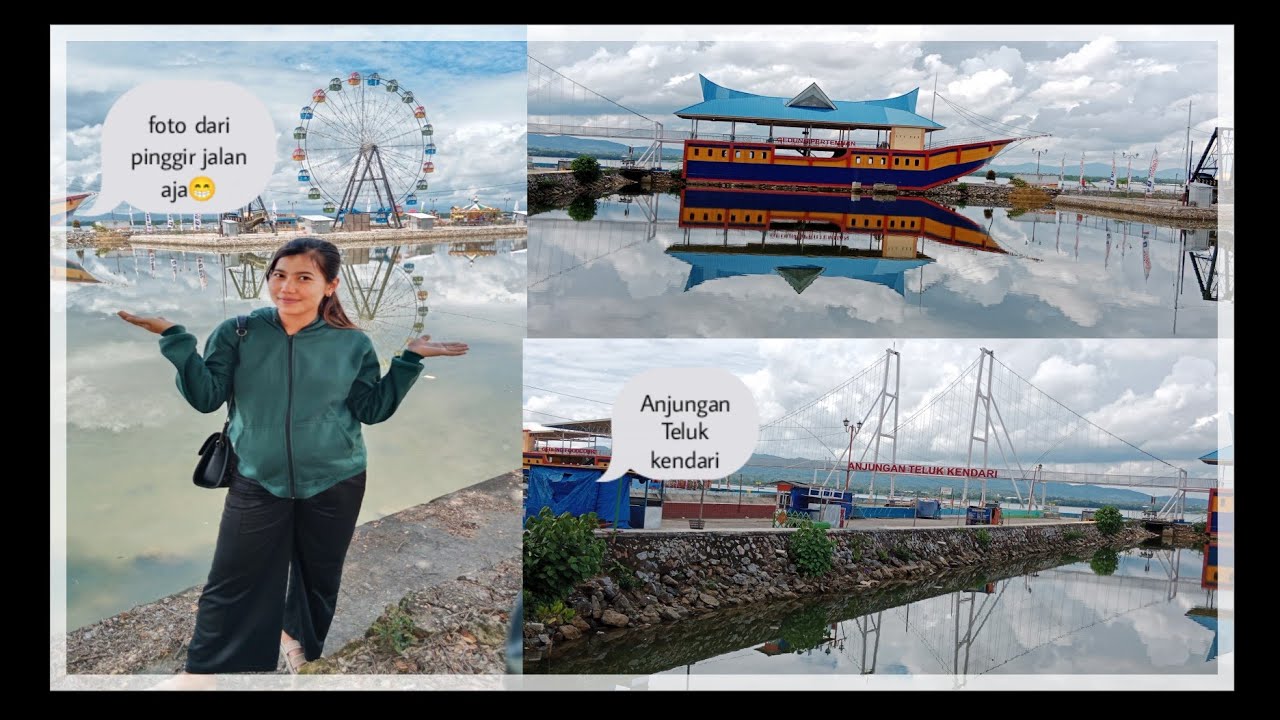 Cuma lewat//wisata Anjungan teluk kendari//kendari beach - YouTube