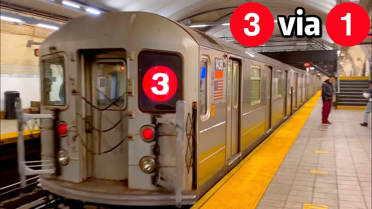 ⁴ᴷ⁶⁰ 3 Train Running via the 1 Line to Dyckman Street - YouTube