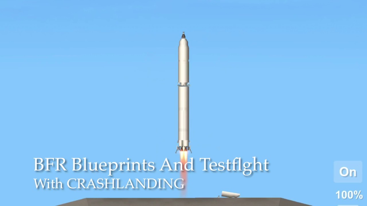 BFR Rocket With Blueprints And TestFlight! Space Flight Simulator - YouTube