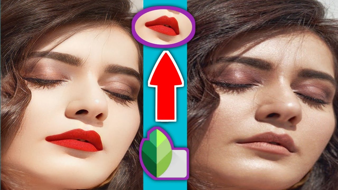 Snapseed Red LIPS Photo Editing || Snapseed Double exposure || Red Lips ...