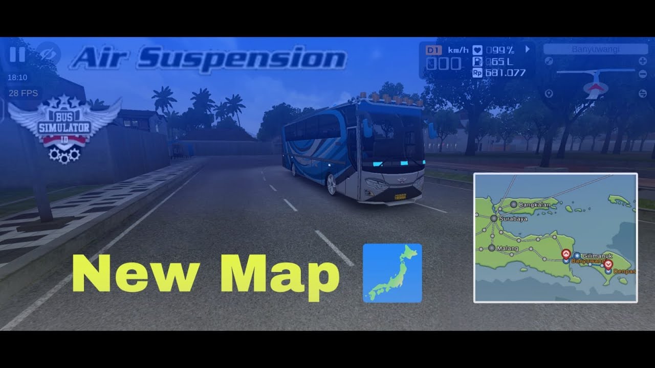 NEW MAP 😱NEW RIDE ON BUS SIMULATOR INDONESIA 🏴 - YouTube