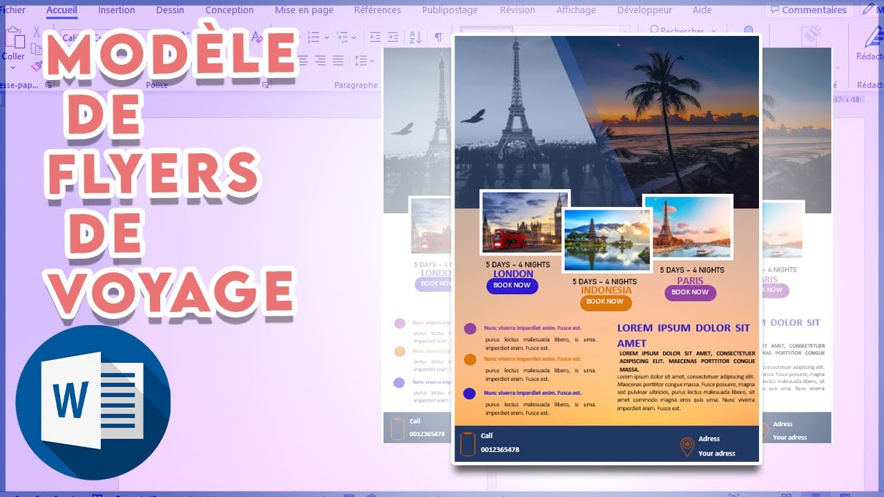 Comment faire un flyer avec Word rapidement | Comment créer un flyer ...