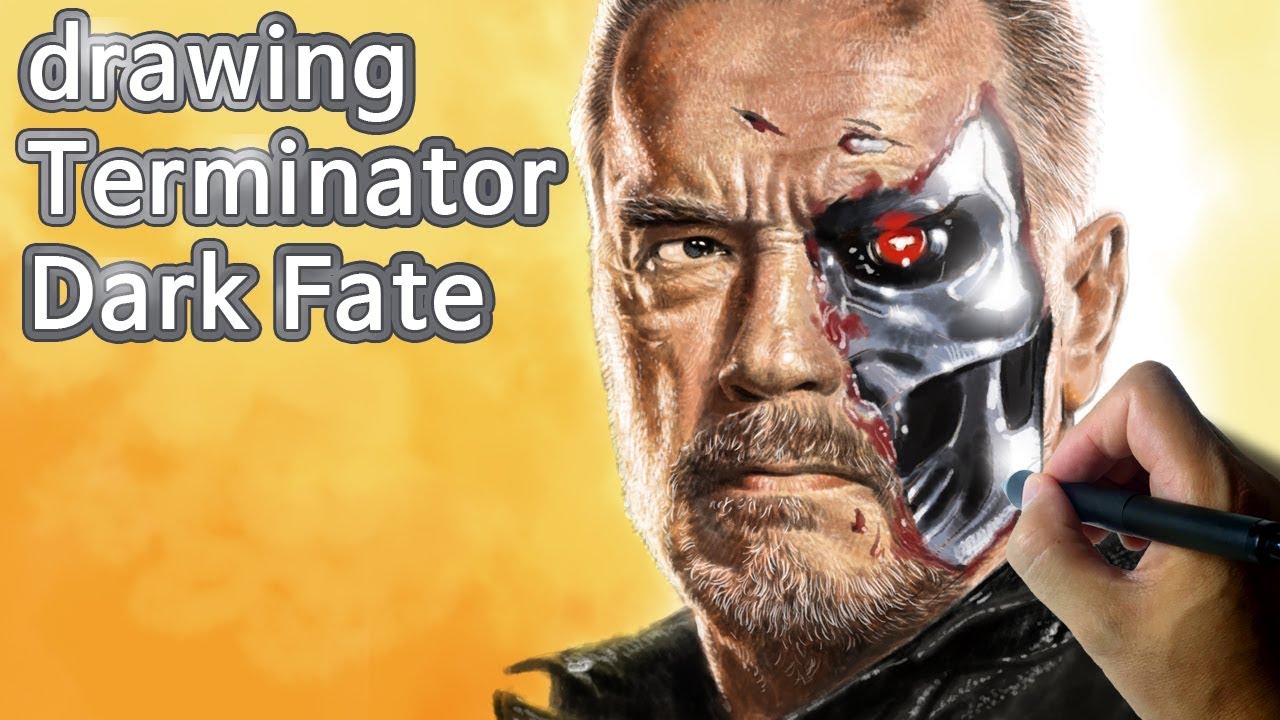 Terminator Dark Fate,drawing,Arnold Schwarzenegger,터미네이터 다크페이트 그리기,아놀드 ...