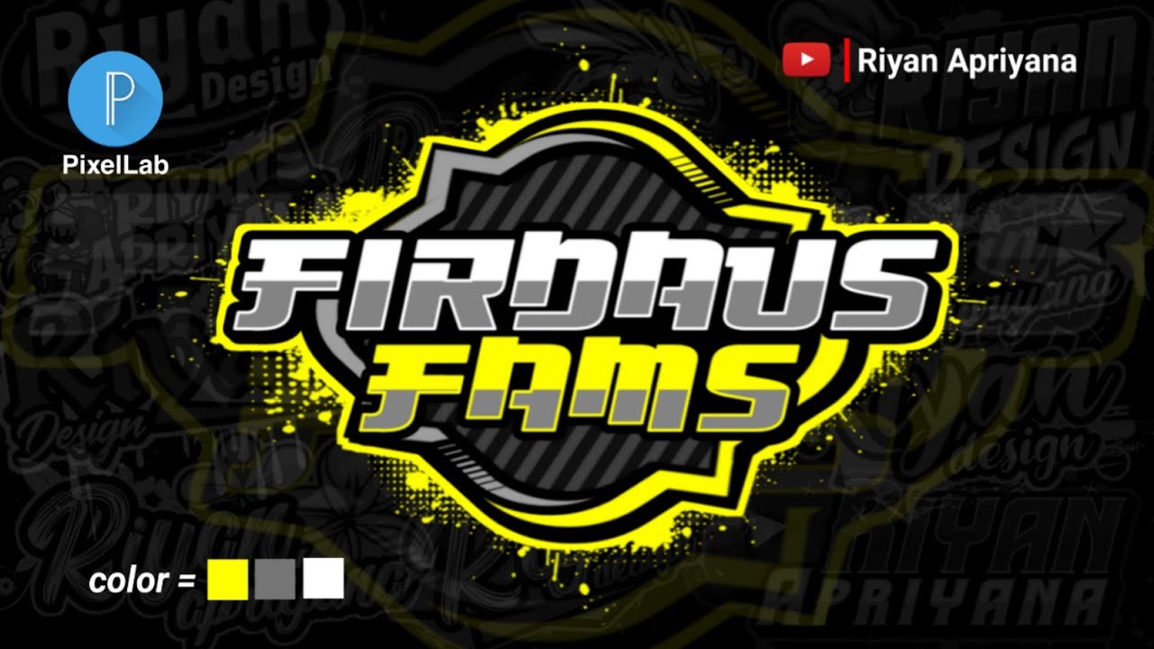 CARA MEMBUAT LOGO NAMA RACING DI APLIKASI PIXELLAB - YouTube