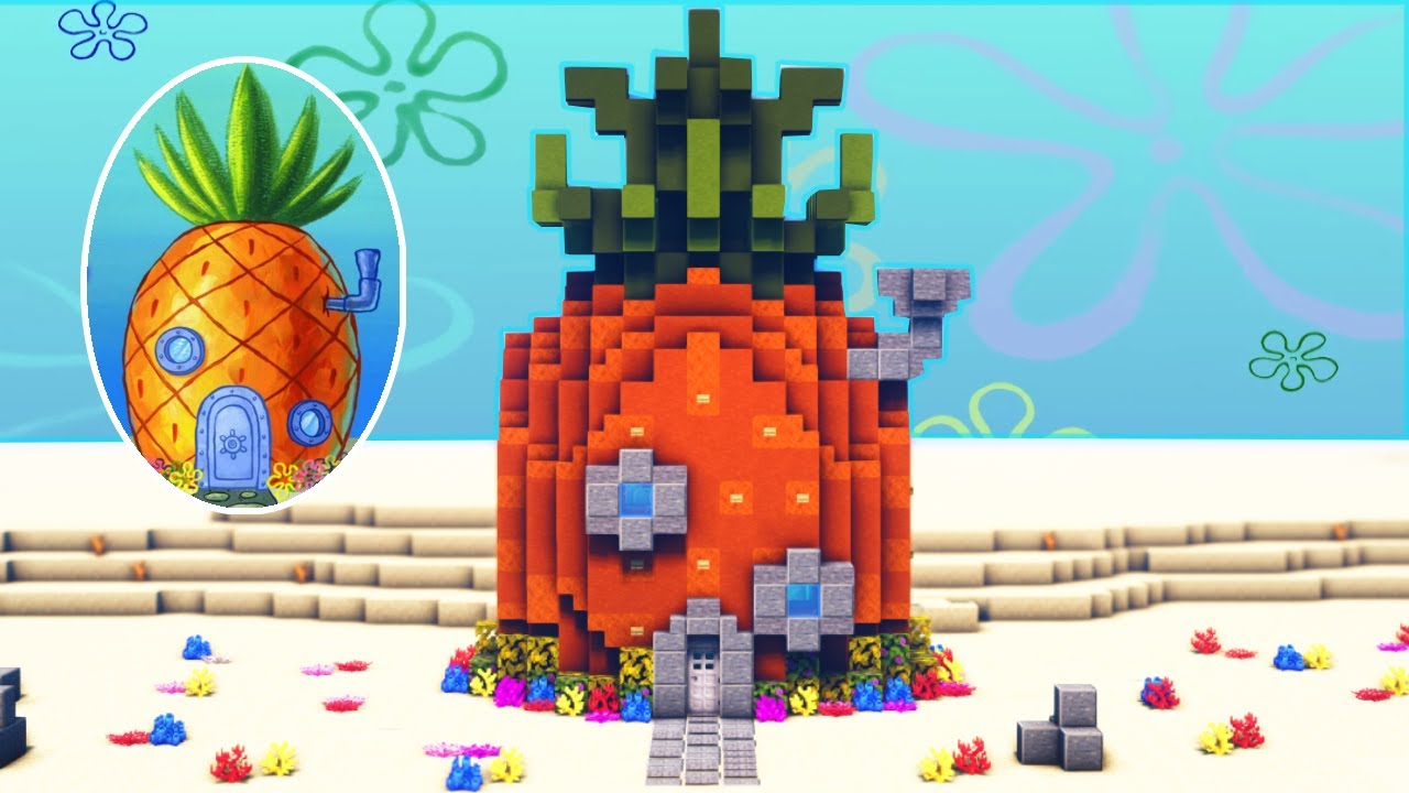 Minecraft - Tutorial Membuat Rumah Rumah Spongebob Squarepants ! - YouTube