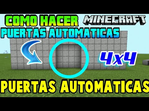 Como hacer PUERTAS AUTOMATICAS Minecraft PE 1.16 | Puerta Automatica ...