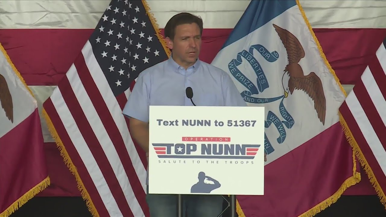 Iowa Congressman Zach Nunn Welcomes DeSantis To Ankeny - YouTube