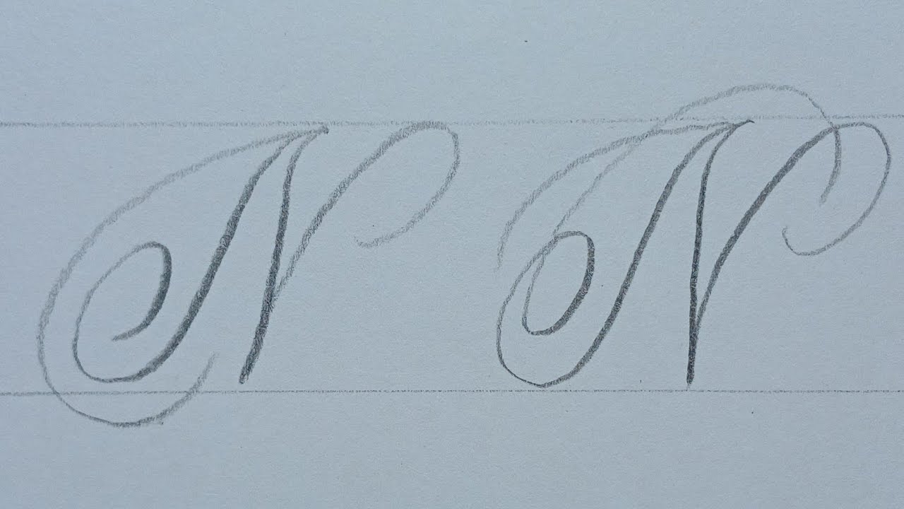 Calligraphy Letter N With Pencil / How To Write Capital Cursive Easy ...