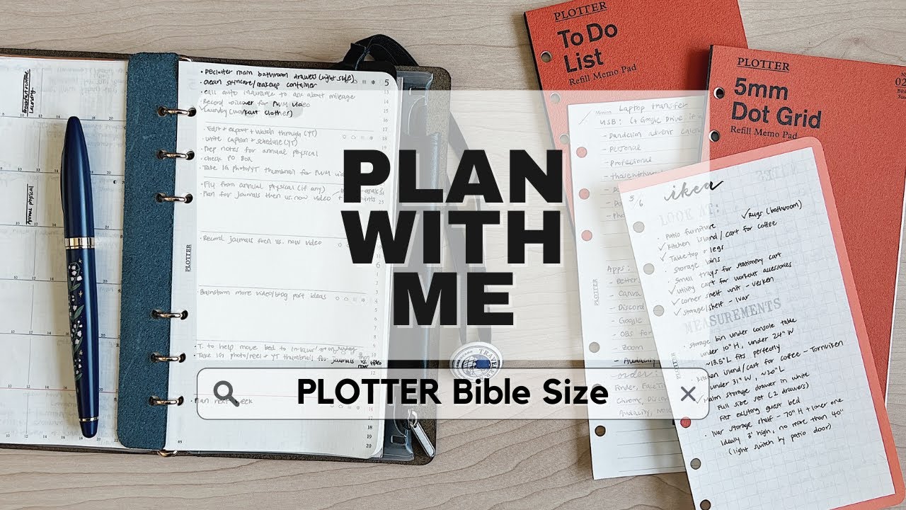 Plan With Me | PLOTTER Bible Size - YouTube