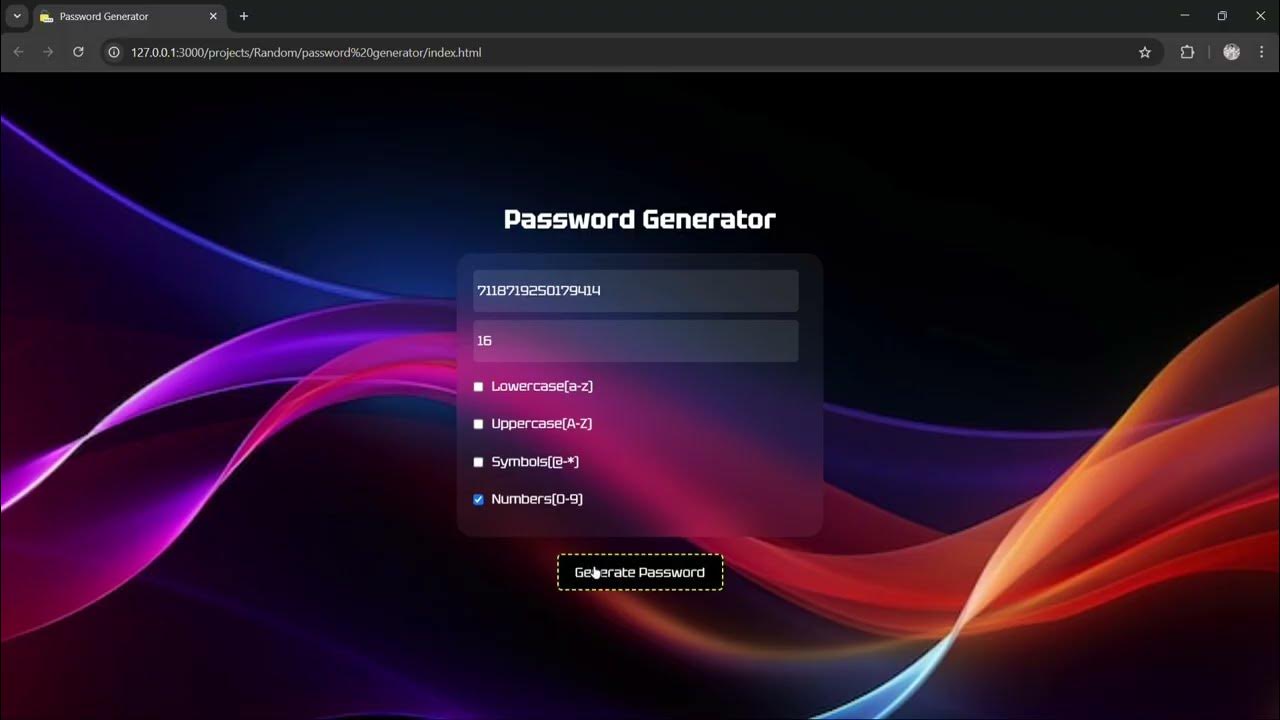 Random Password Generator (No Talk) - YouTube