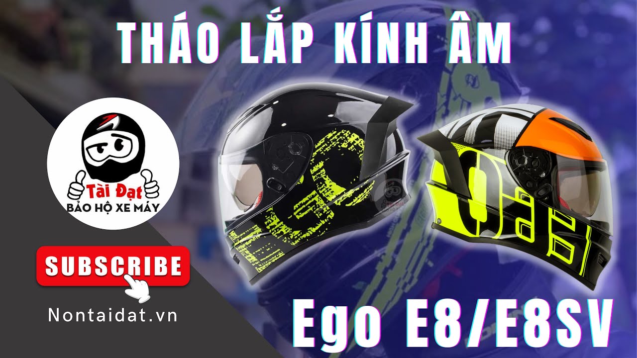 Hướng dẫn lắp và tháo kính âm nón bảo hiểm EGO E8 SV/E8 SV PLUS - YouTube