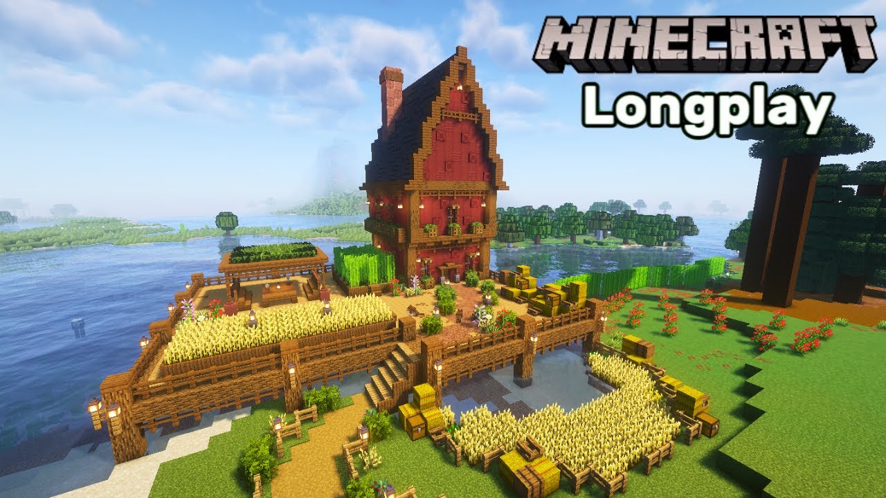 Minecraft Relaxing Longplay – Building a Cozy Riverside House (No ...