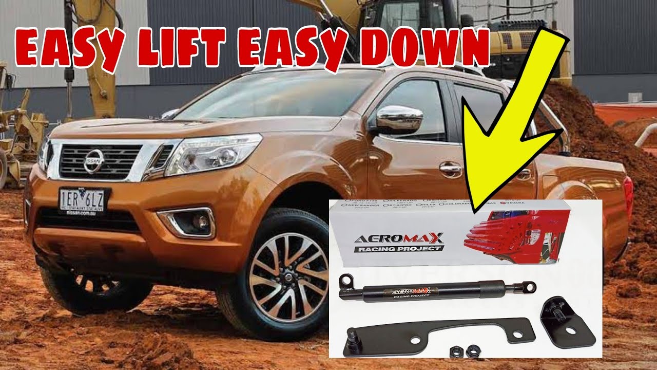 NISSAN NP300 NAVARA TAILGATE DAMPER INSTALLATION - YouTube