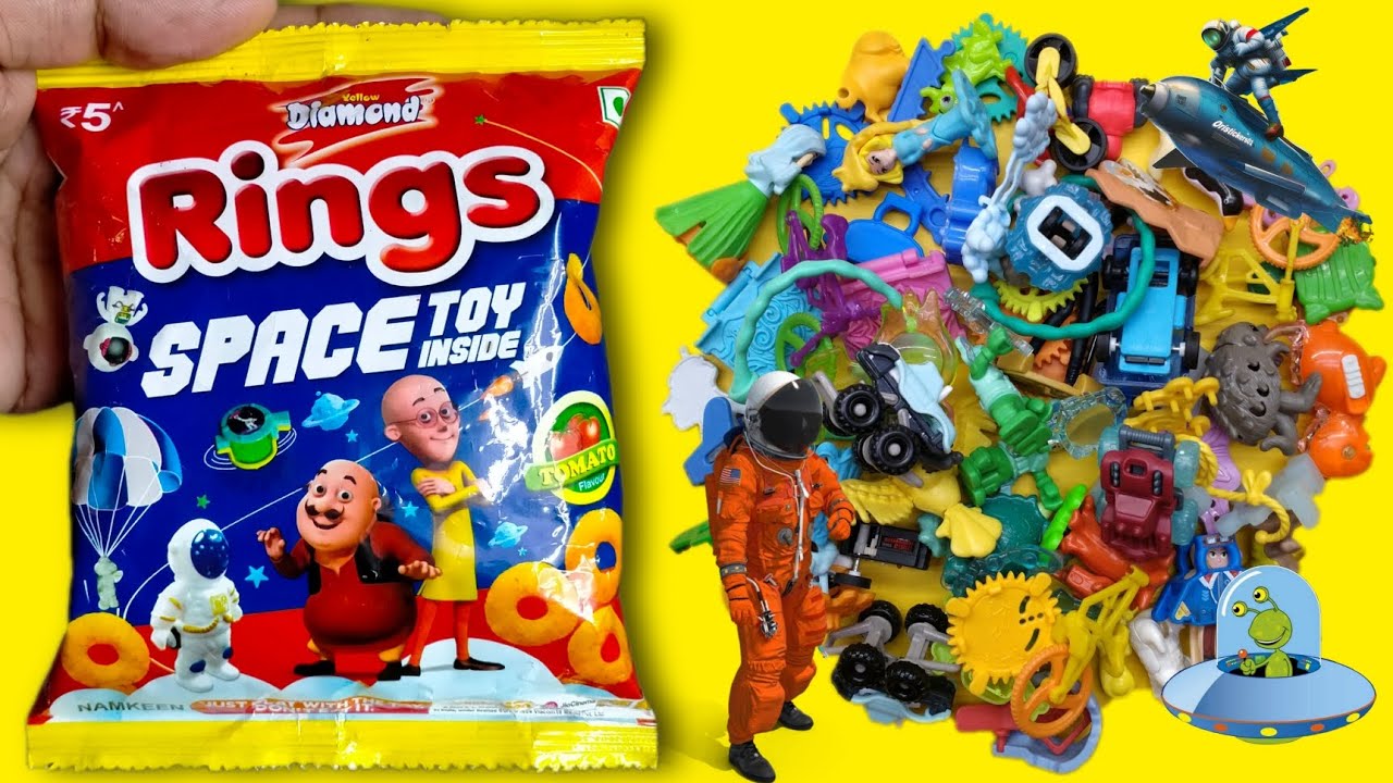 New Latest Motu Patlu 🥸 Rings Snacks with free Space toy inside ...