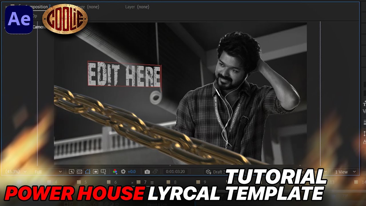 Coolie Power House Lyrical After Effects Template Tutorial | Coolie After Effects Template - YouTube