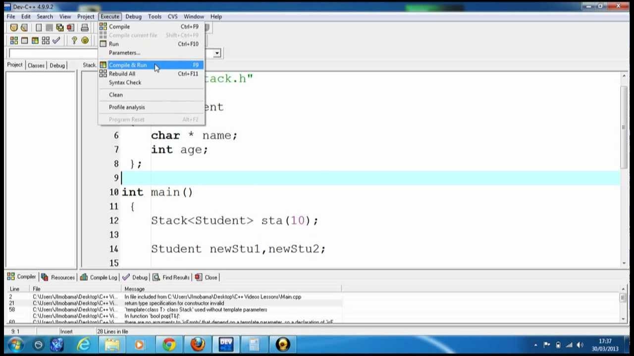 C++ TEMPLETE STACK FROM SCRATCH - YouTube